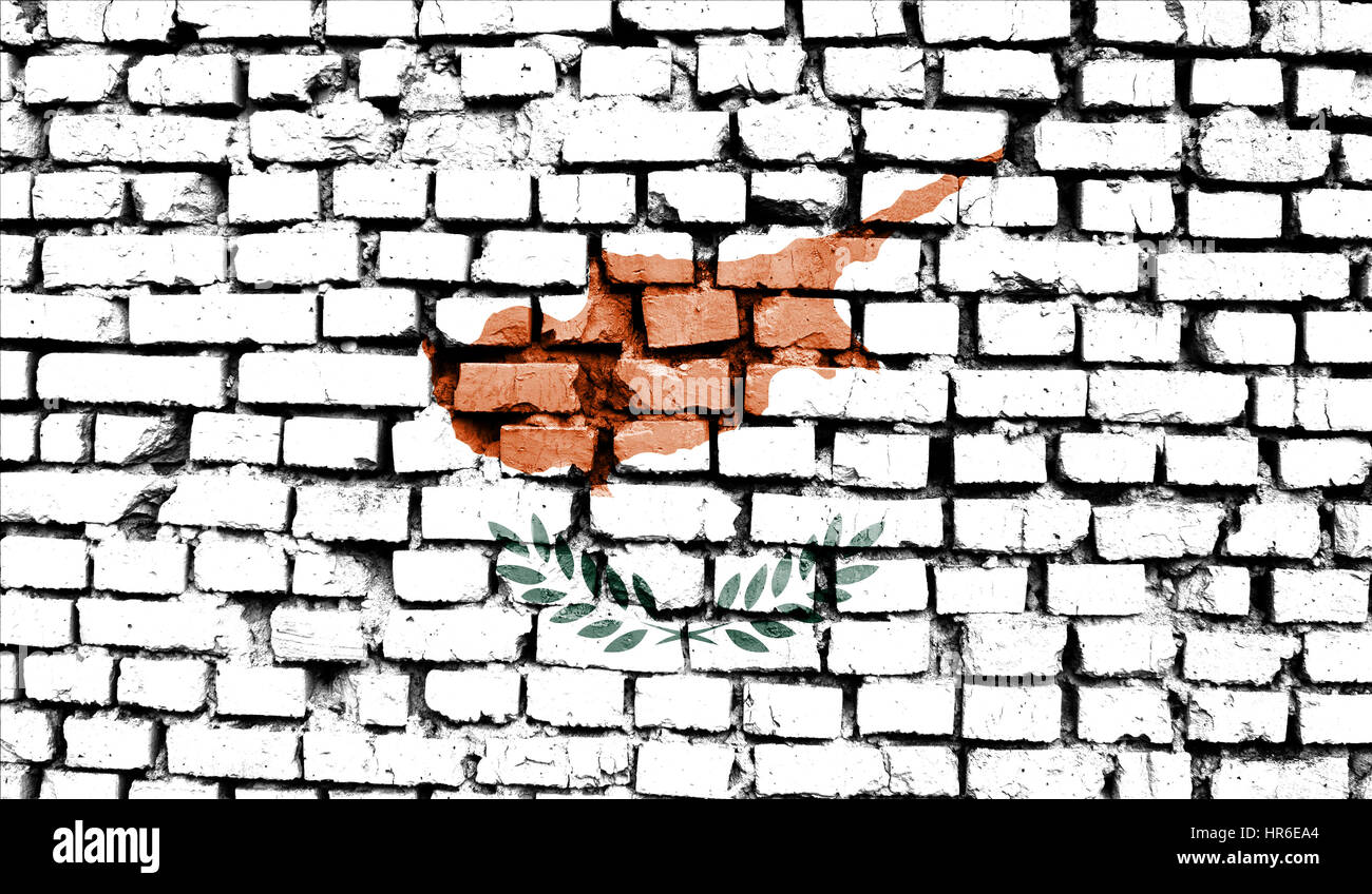 Cyprus flag on old background retro effect, close up Stock Photo - Alamy