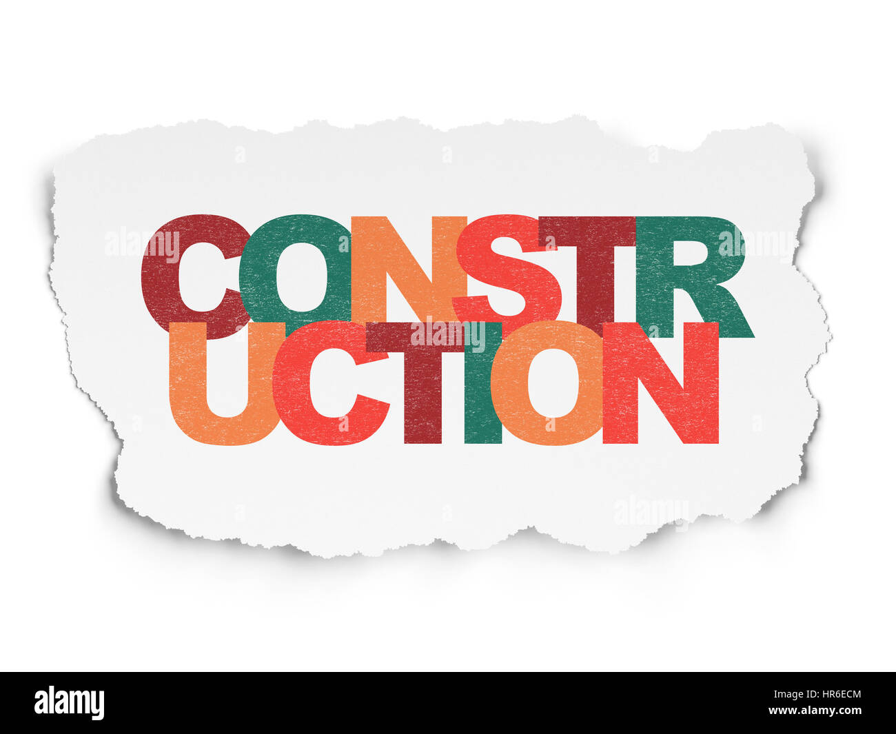 Constructing concept: Construction on Torn Paper background Stock Photo ...