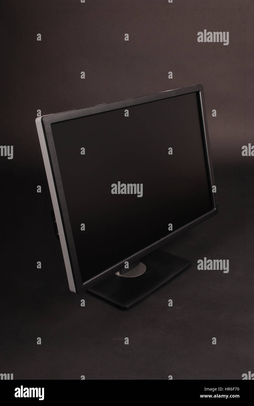 Black PC monitor black background with soft shadow (Clipping path Stock ...