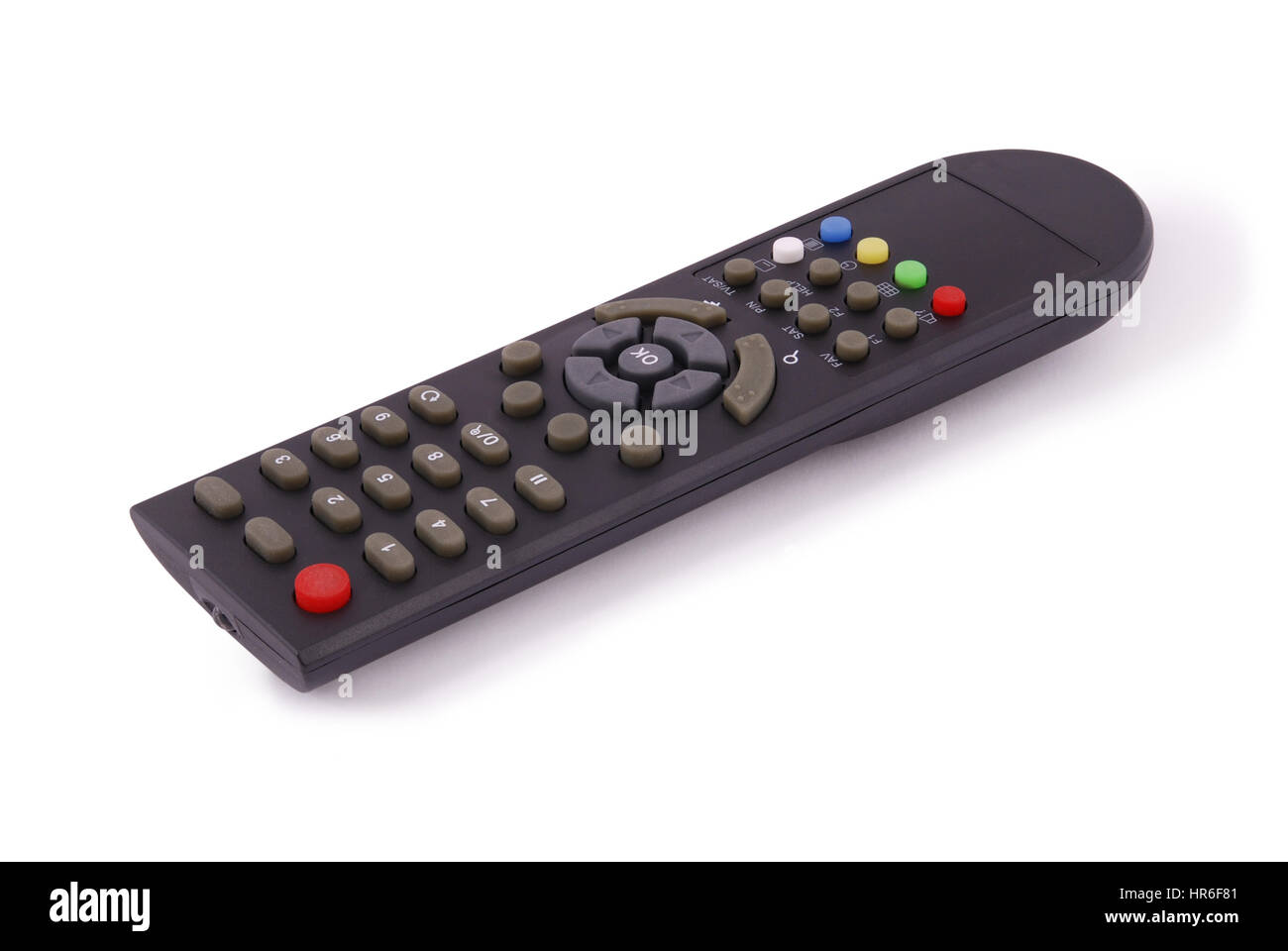 Remote control for TV isolated on white background. Photo with clipping ...