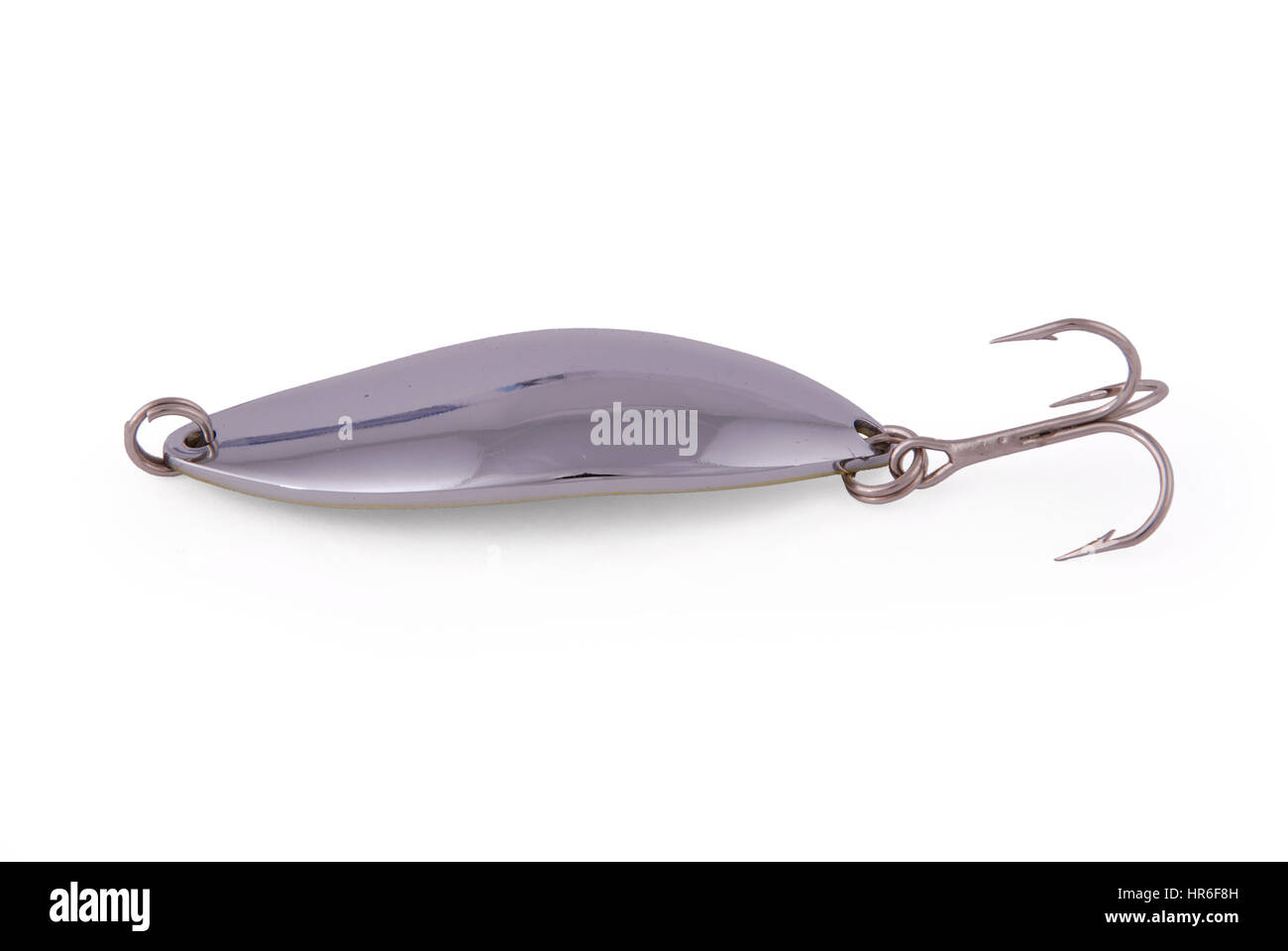 Silver fishing bait isolated on white background with soft shadow Stock ...
