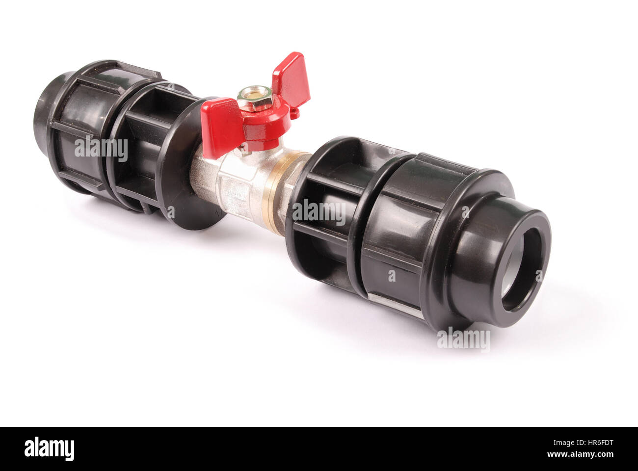 New water valve isolated on white background. Photo with clipping path ...