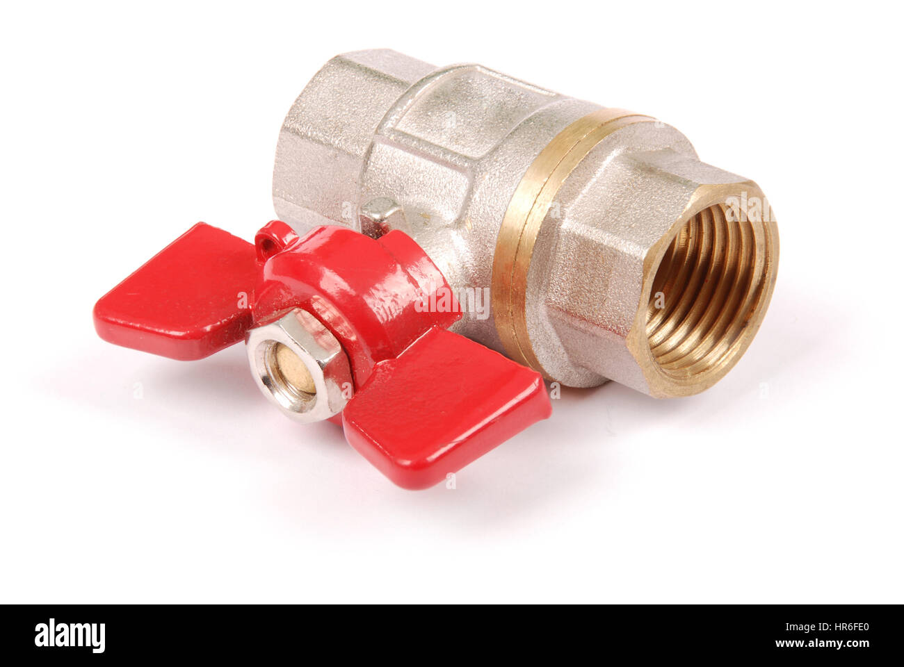 New water valve isolated on white background. Photo with clipping path ...