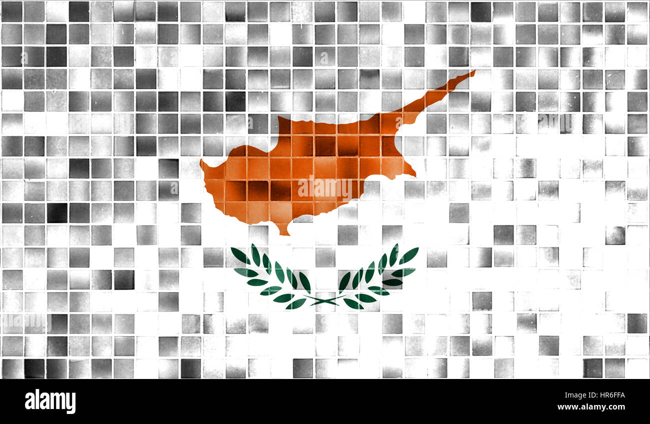 Cyprus flag on old background retro effect, close up Stock Photo - Alamy