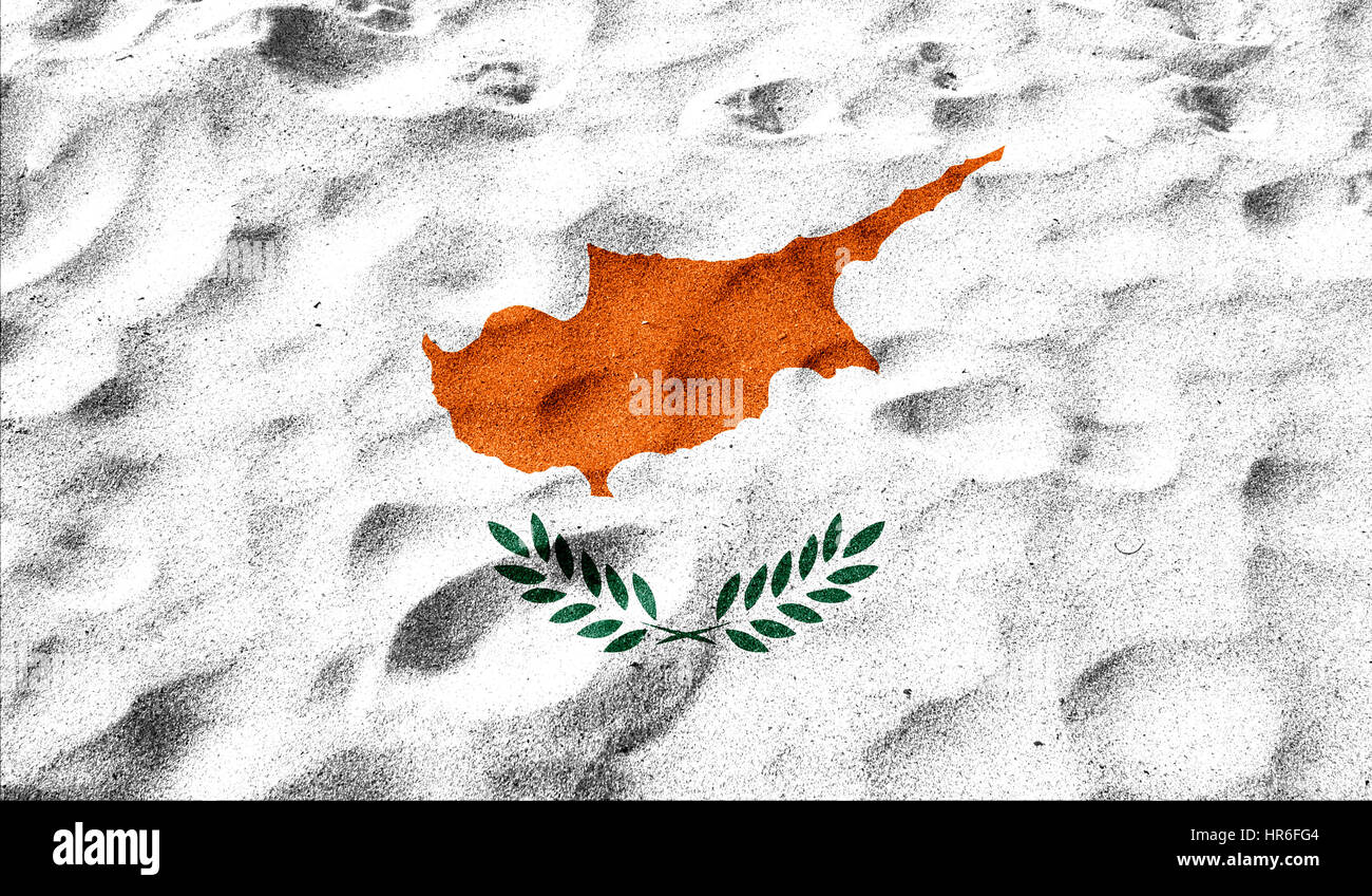 Cyprus flag on old background retro effect, close up Stock Photo - Alamy