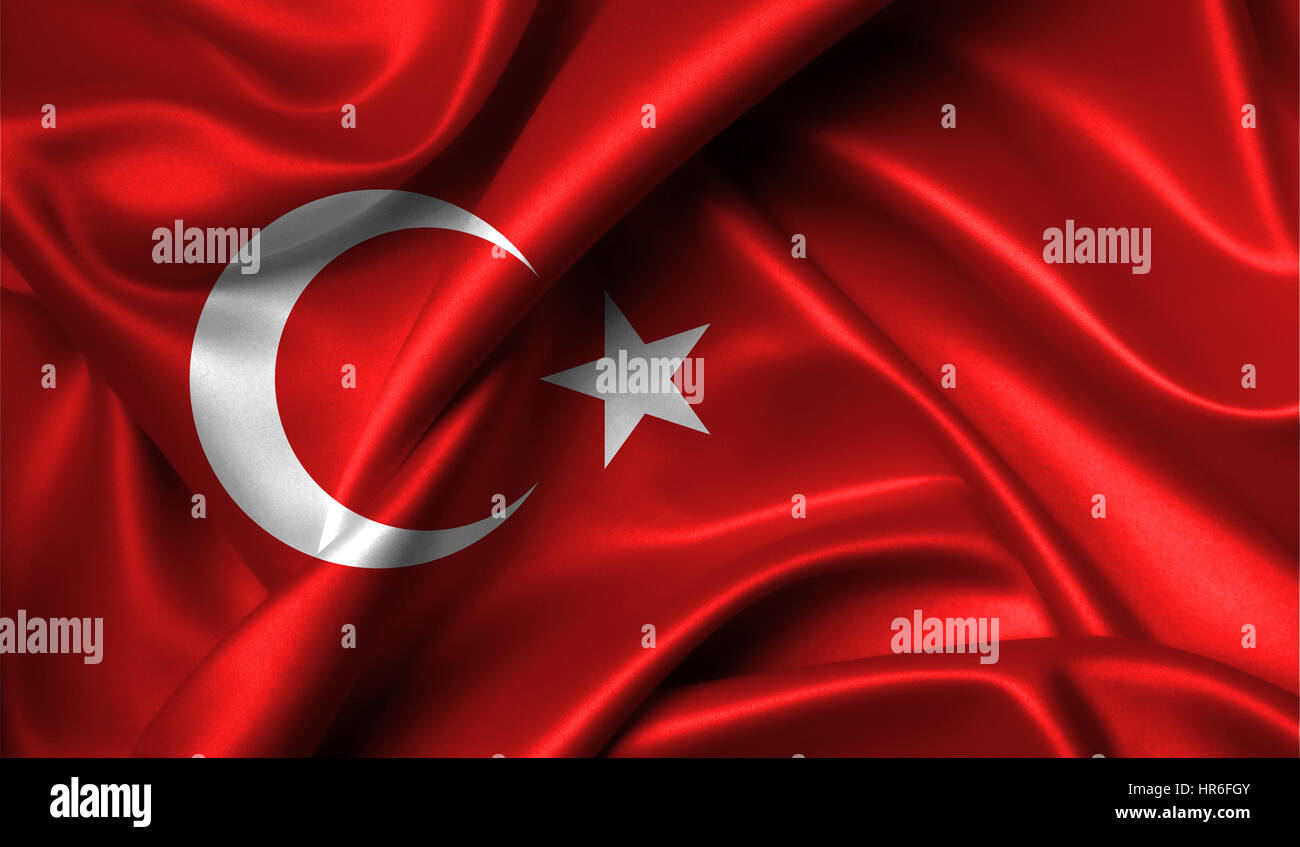 Turkey flag on old background retro effect, close up Stock Photo - Alamy