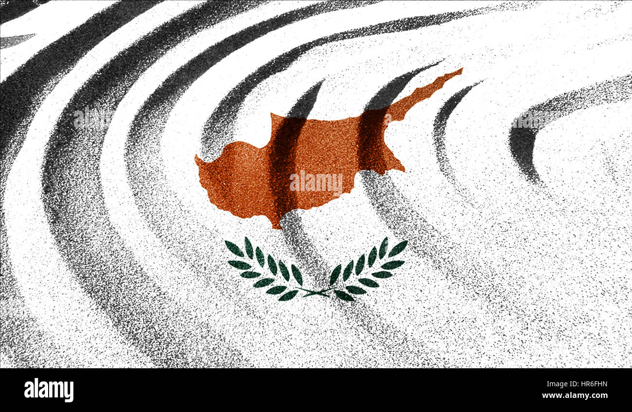 Cyprus flag on old background retro effect, close up Stock Photo - Alamy
