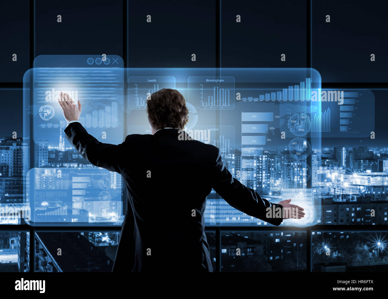 Businessman using modern technologies Stock Photo - Alamy