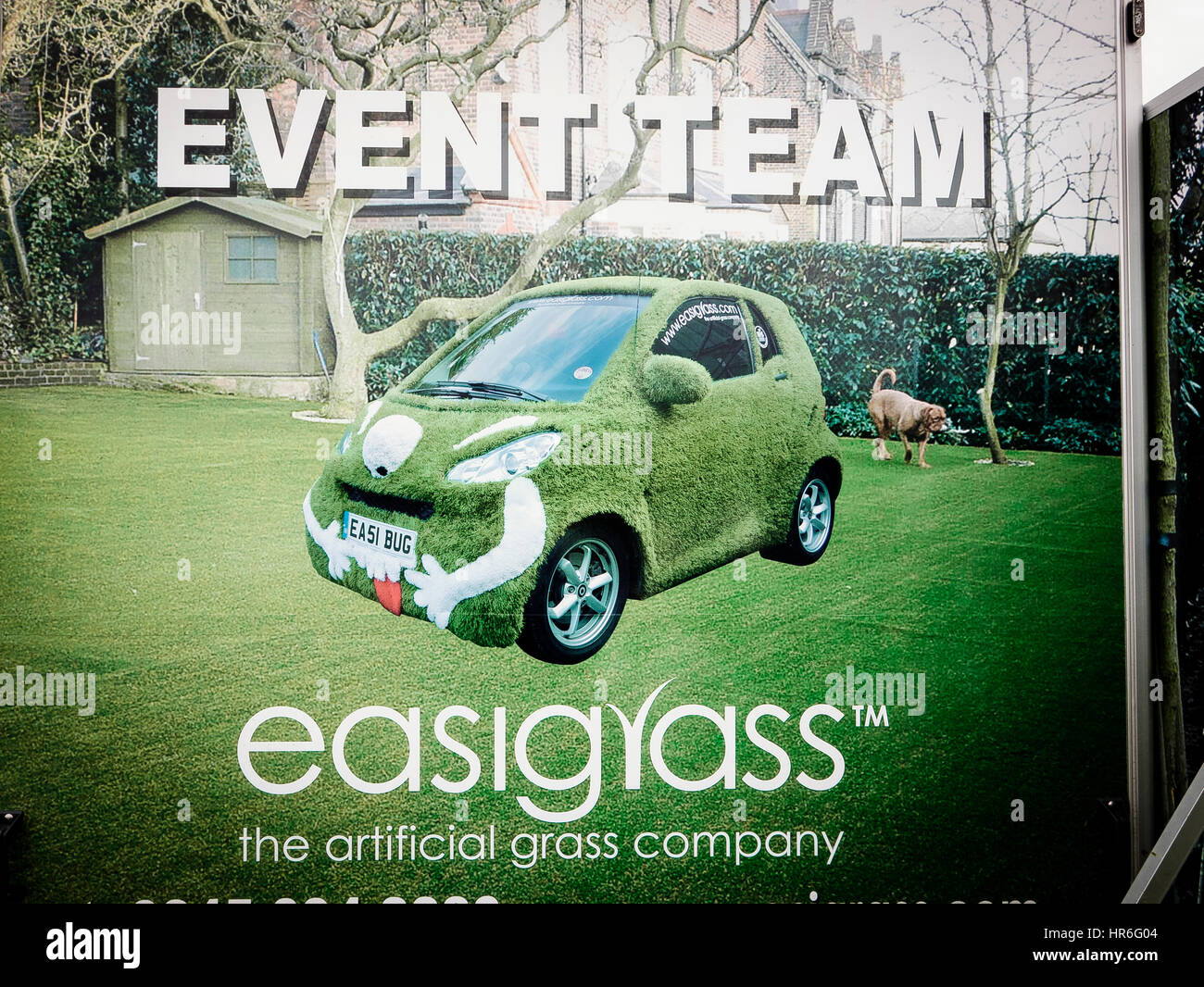 Advert for easigrass - a synthetic substitute for real grass - at the ...