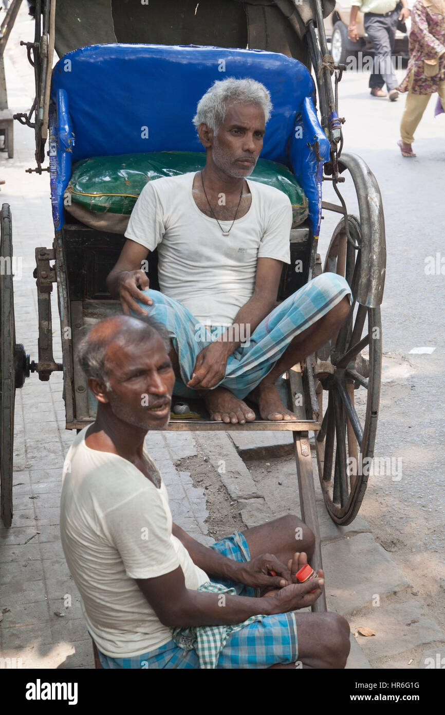 Human,pulled,rickshaw,City of Joy,traffic,congestion,Ambassador,yellow ...