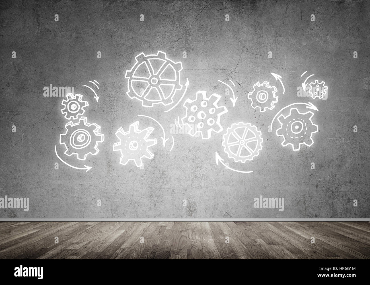 Gear mechanism as teamwork concept Stock Photo - Alamy