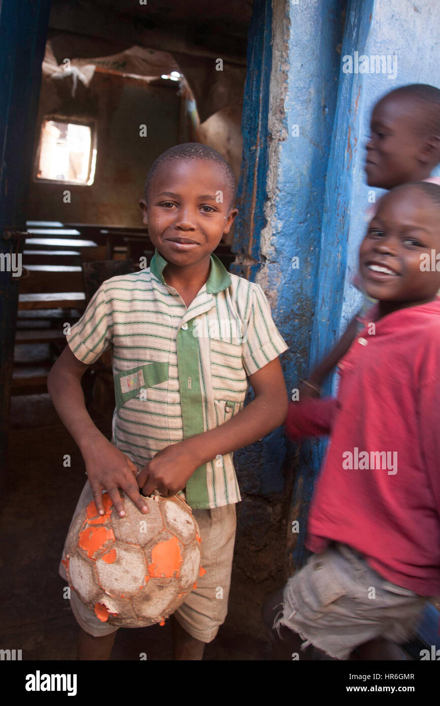 Orphan at the orphanage, Kibera slums, Nairobi, Kenya, East Africa ...