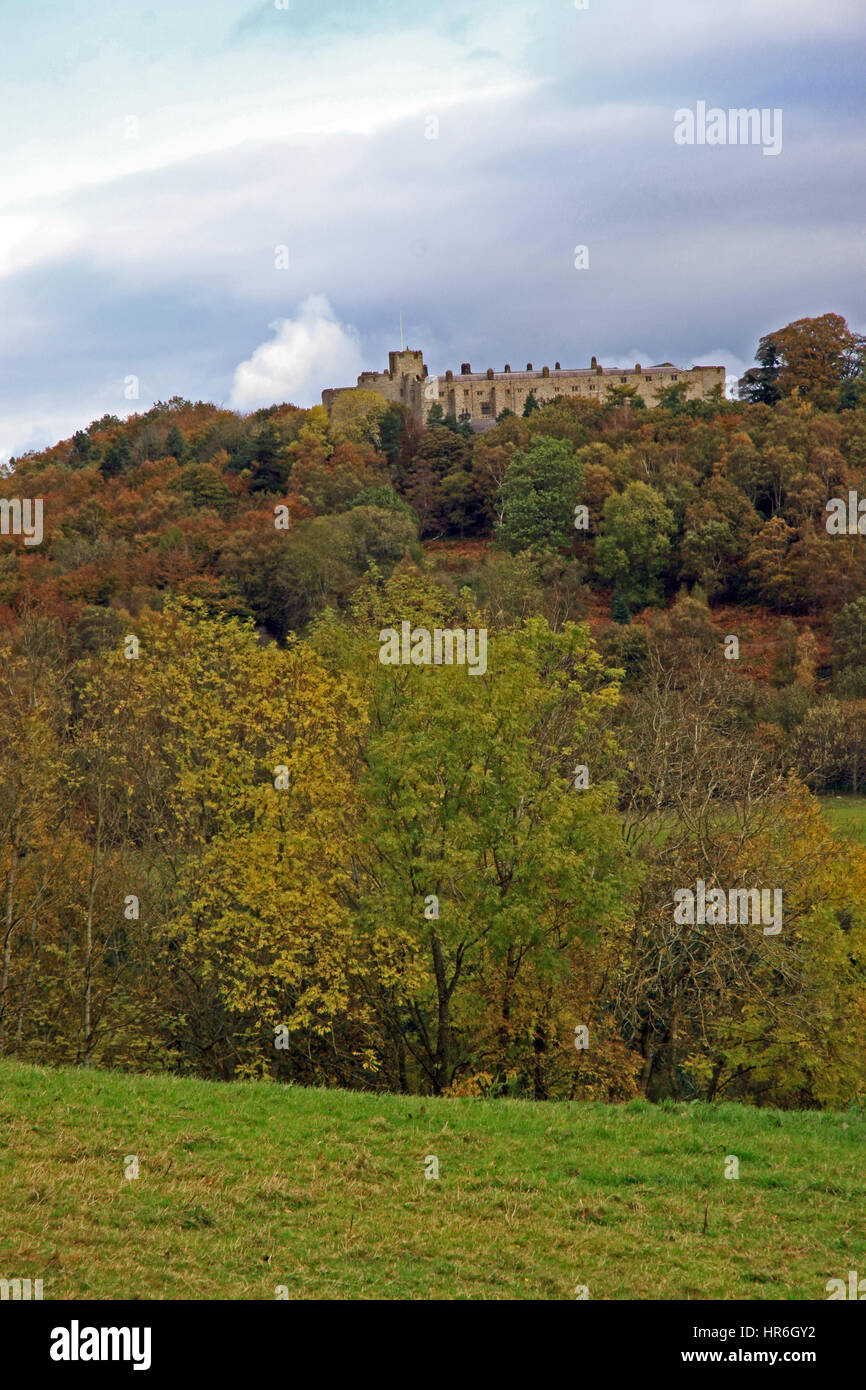 National Trust property Chirk Castle in north Wales viewed from the ...