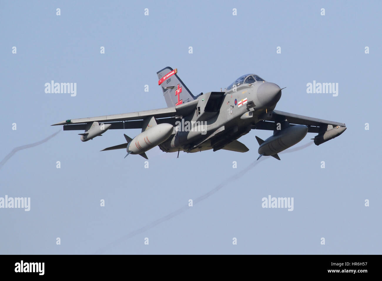 Climbing out of RAF Coningsby's runway 07 is 41 Squadrons anniversary ...