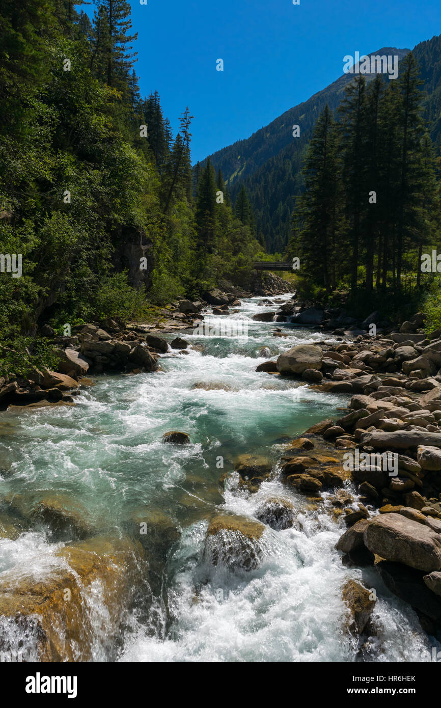 Krimml Waterfall - fifth highest waterfall, Alps, Tauern National Park ...