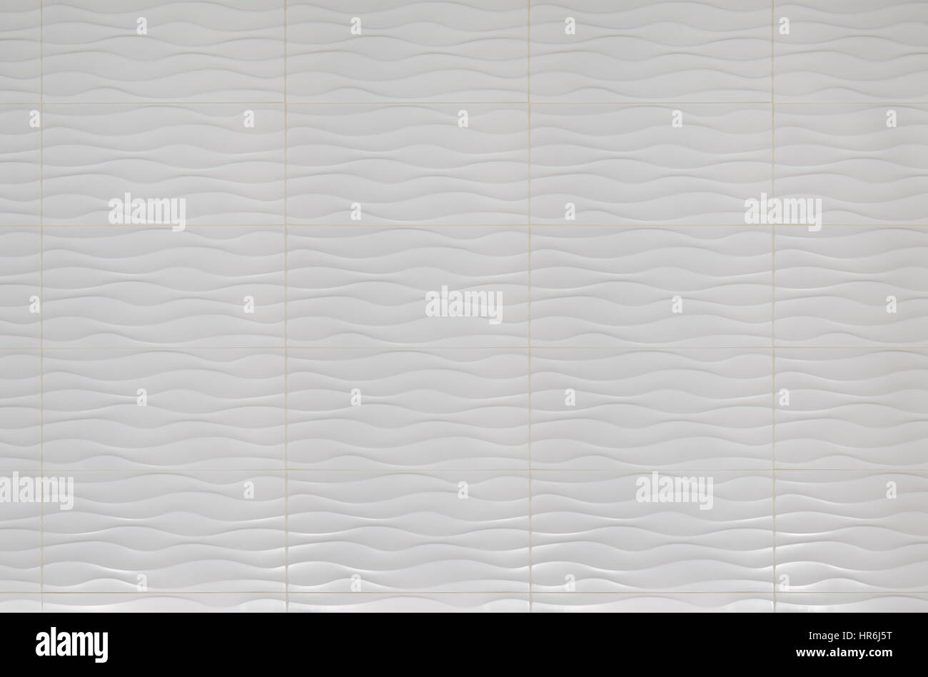 White modern wavy pattern bathroom wall tiles Stock Photo - Alamy