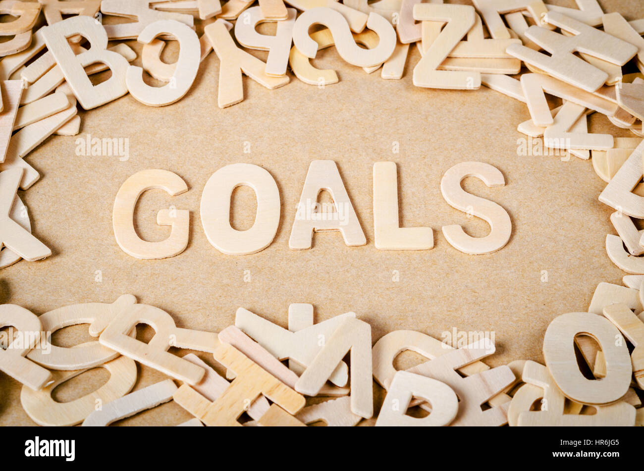 Goals word concept on wood background Stock Photo - Alamy