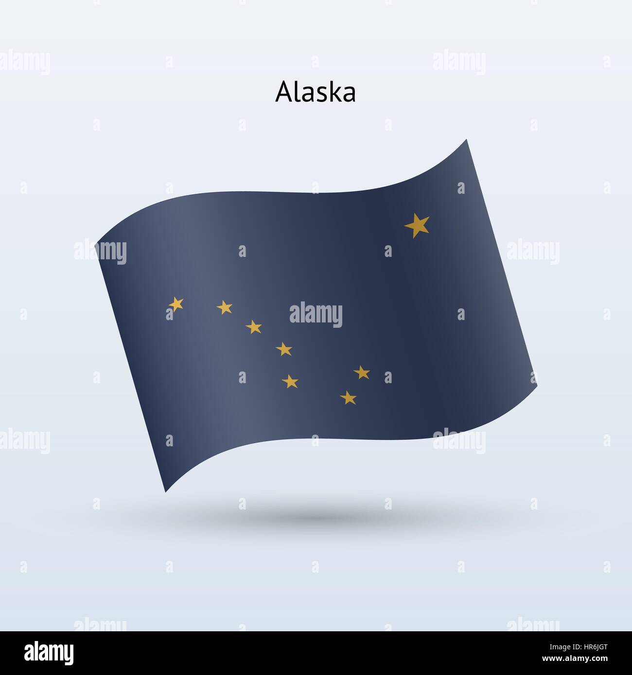 Alaska flag waving Stock Vector Images - Alamy