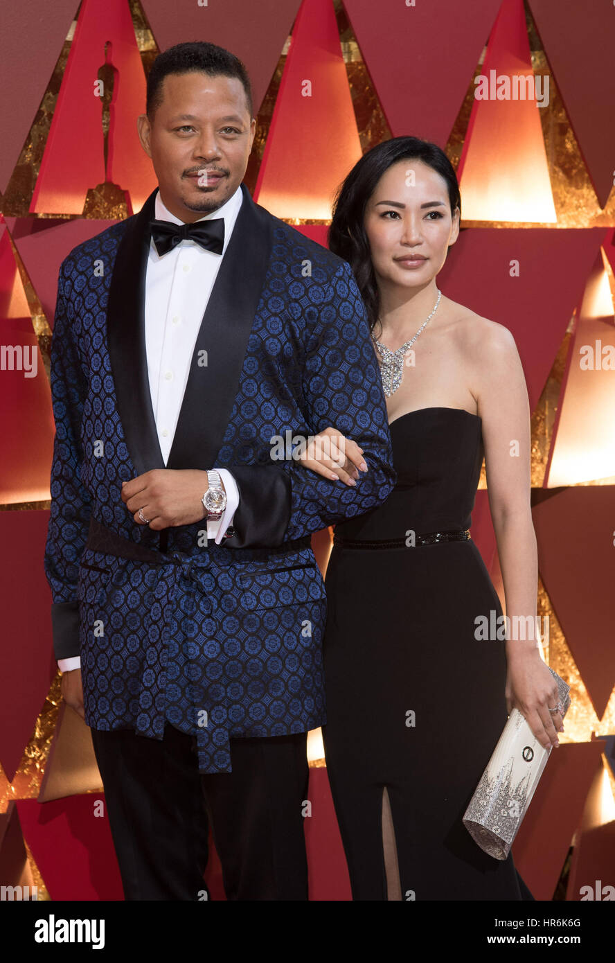 Hollywood, CA, USA. 26th Feb, 2017. Terrence Howard and wife, Mira Pak ...