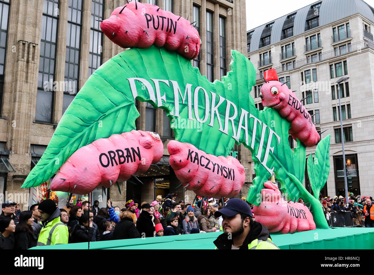 Dusseldorf, Germany. 27th Feb, 2017. Political floats at Dusseldorf ...