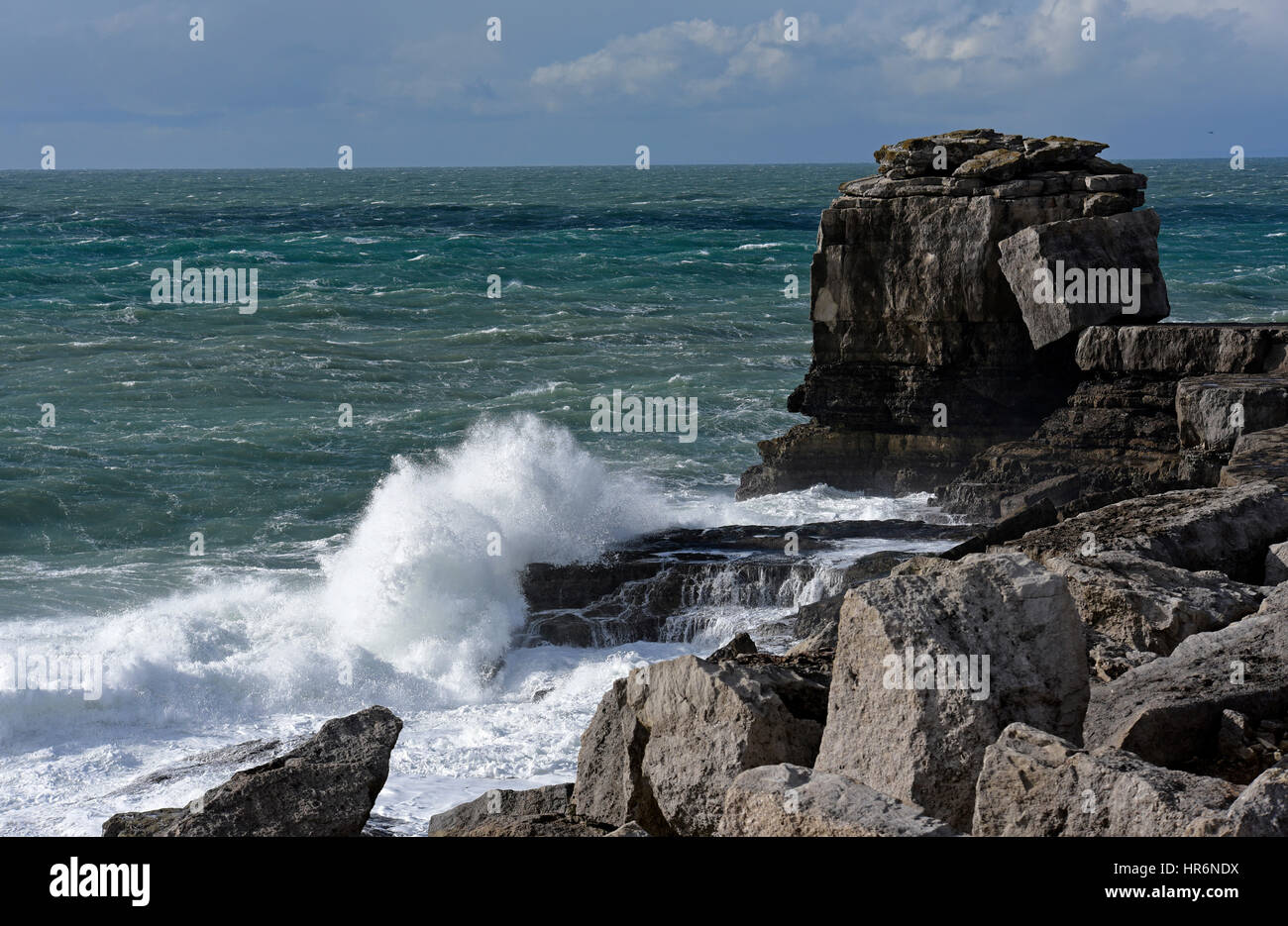 Portland, UK. 27th Feb, 2017. UK Weather. Strong South Westerly winds ...