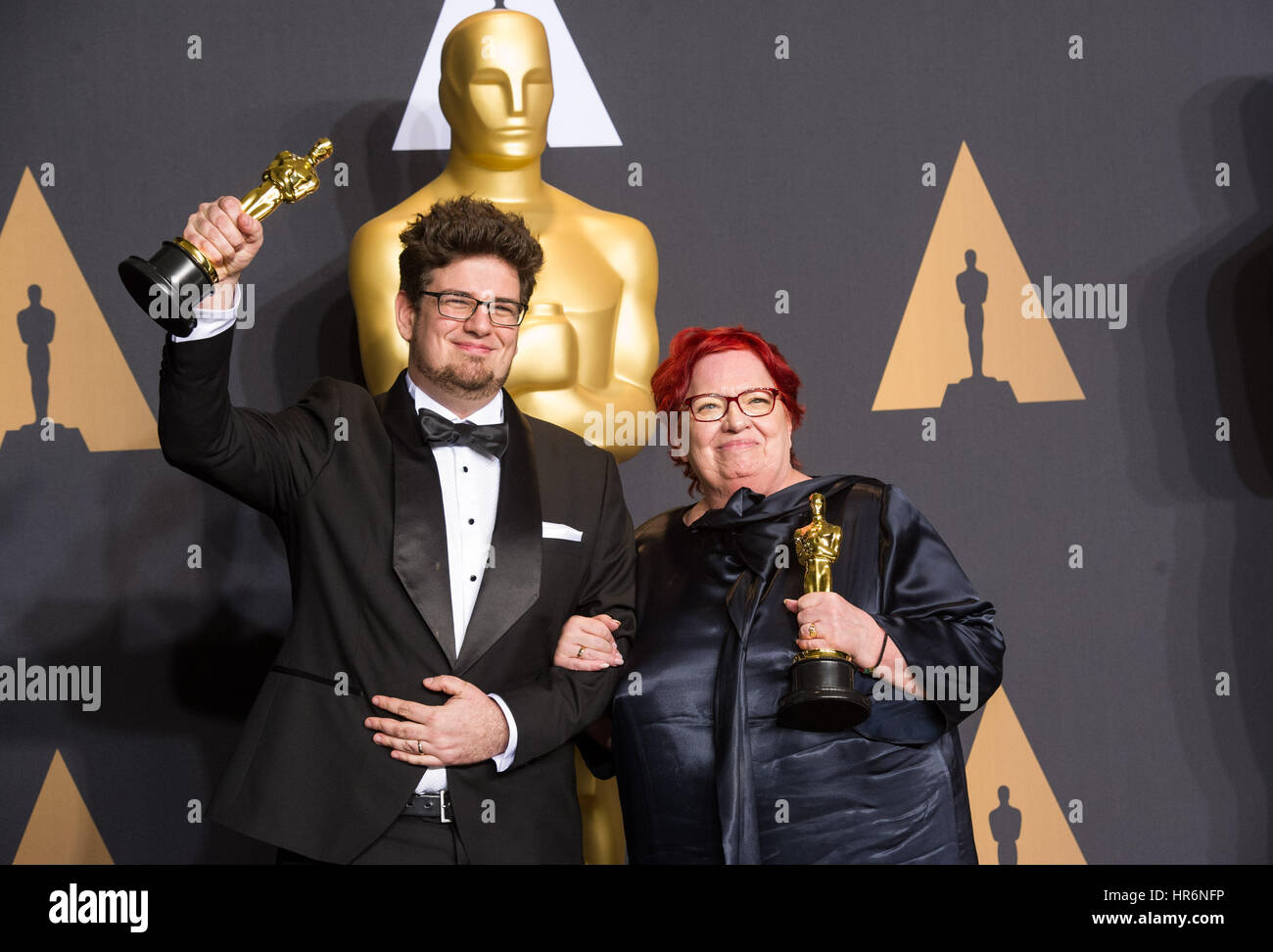 Los Angeles, USA. 26th Feb, 2017. Director Kristof Deak (L) and ...