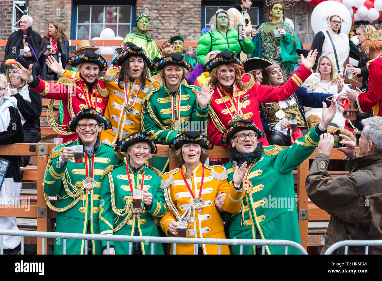 Düsseldorf, Germany. 27 February 2017. Carnival parade on Shrove Monday ...