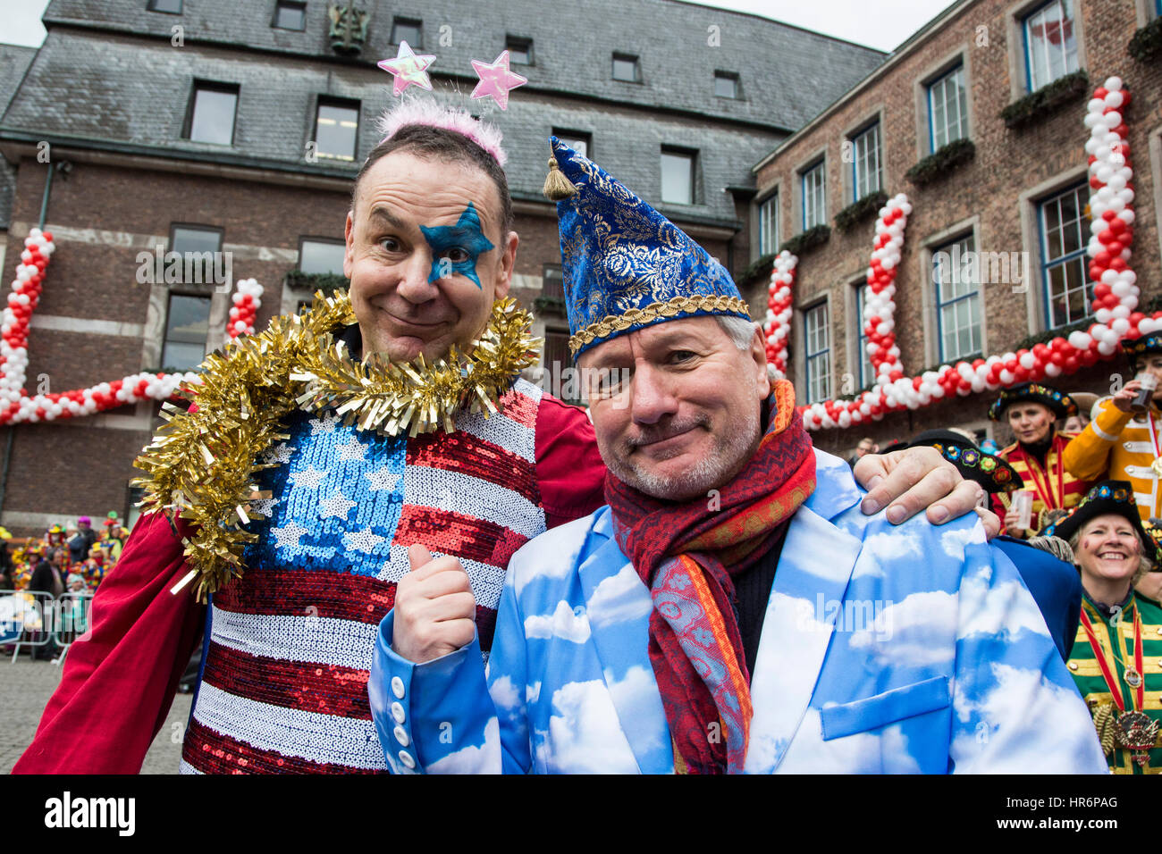 Düsseldorf, Germany. 27 February 2017. Jacques Tilly and Konrad ...