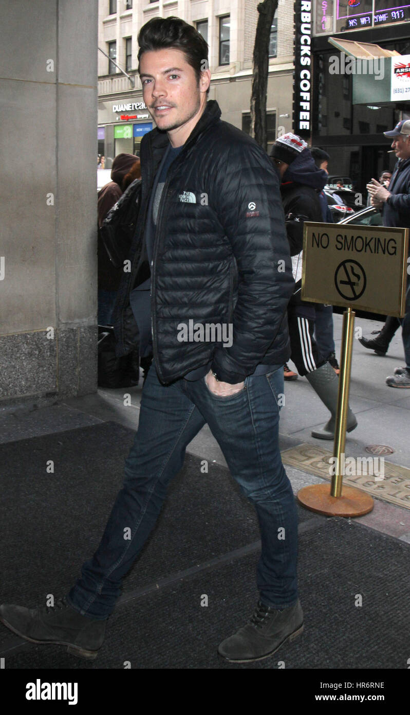 New York, NY, USA. 27th Feb, 2017. Josh Henderson seen at NBC's Today ...