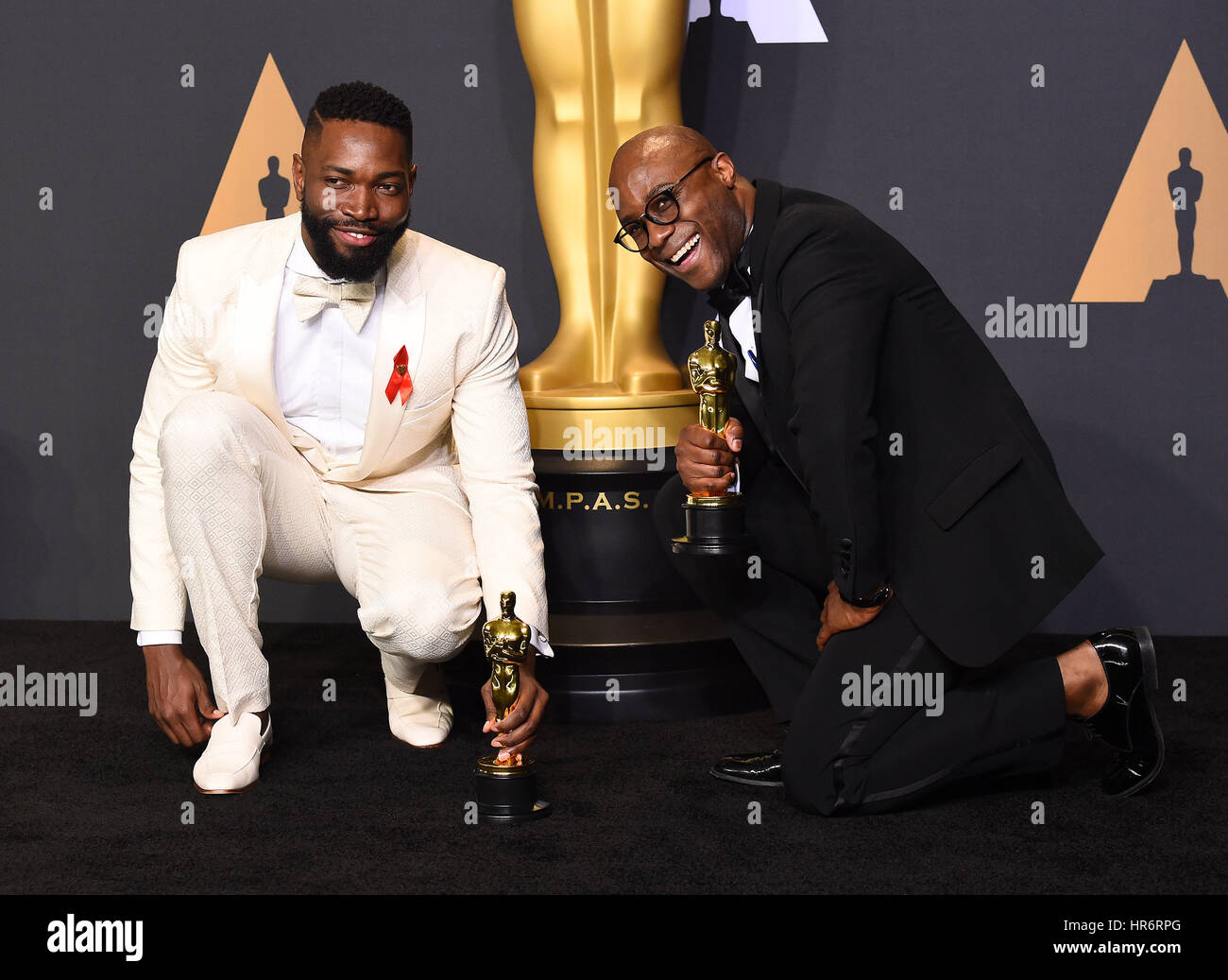 Hollywood, California, USA. 26th Feb, 2017. Tarell Alvin McCraney and ...