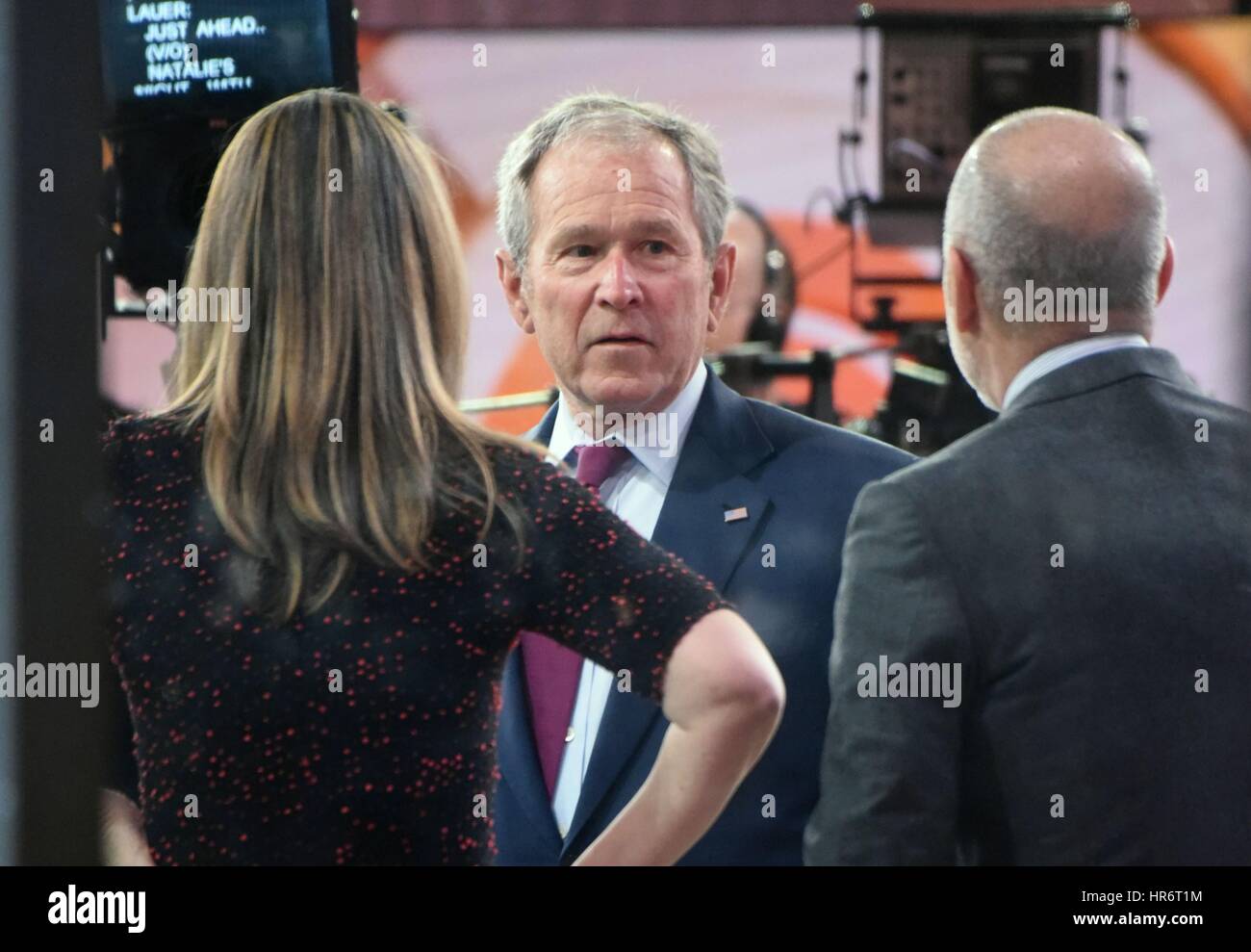 New York, NY, USA. 27th Feb, 2017. George W. Bush out and about for ...