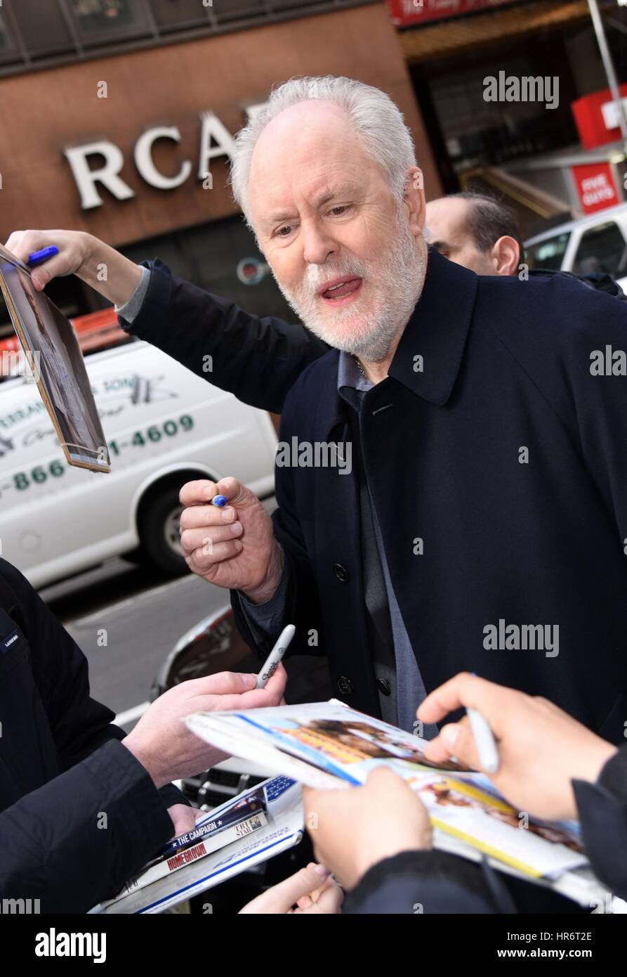 New York, NY, USA. 27th Feb, 2017. John Lithgow out and about for ...