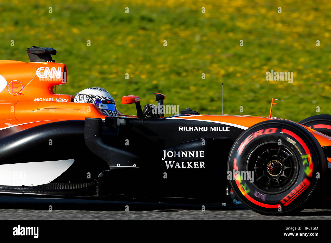 Barcelona, Spain. 27th Feb, 2017. Alonso during the FORMULA ONE test ...