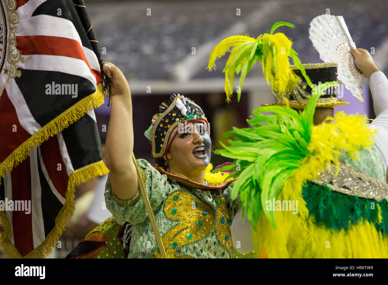 Sao Paulo, Brazil. 27th Feb, 2017. Members of Tricolor Independente ...