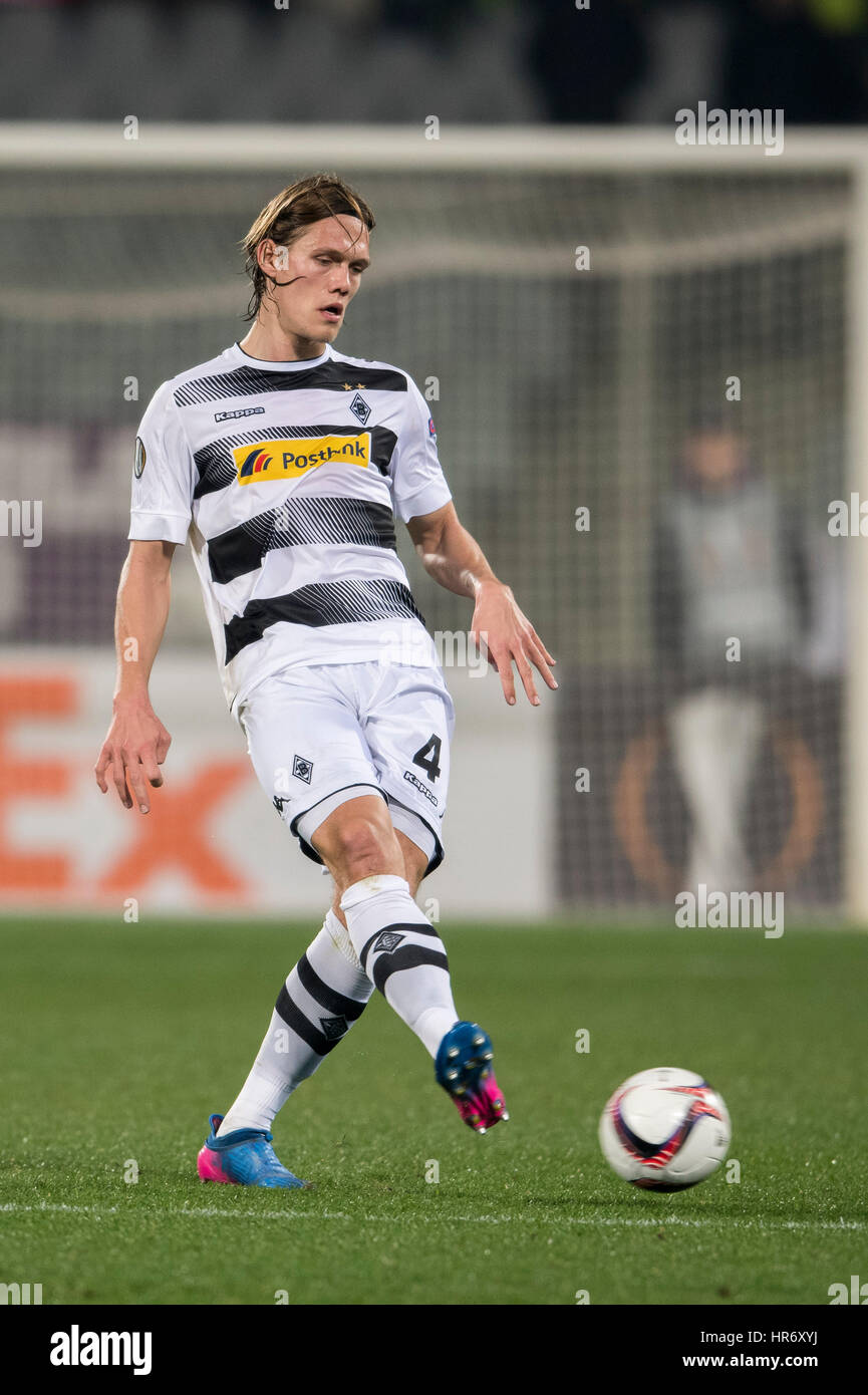 Firenze, Italy. 23rd Feb, 2017. Jannik Vestergaard (Gladbach) Football ...