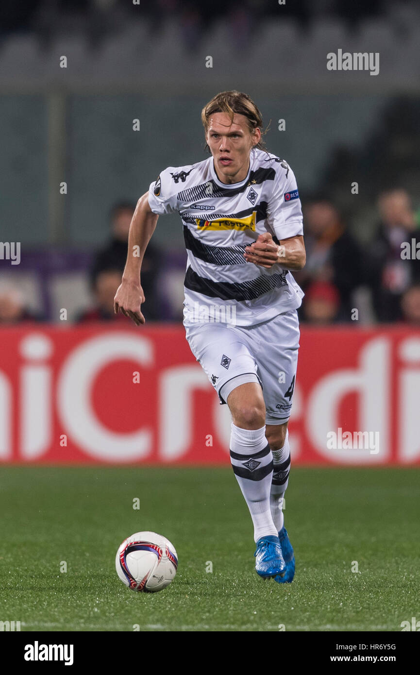 Firenze, Italy. 23rd Feb, 2017. Jannik Vestergaard (Gladbach) Football ...