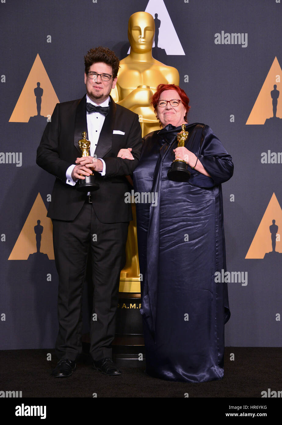 Anna Udvardy, Kristof Deak 409 89th Academy Awards ( Oscars ), press ...