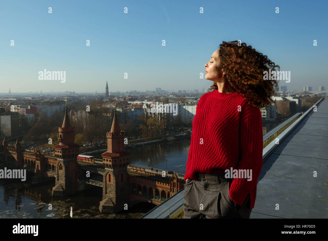 Berlin, Germany. 15th Feb, 2017. The singer Joy Denalane standing on ...