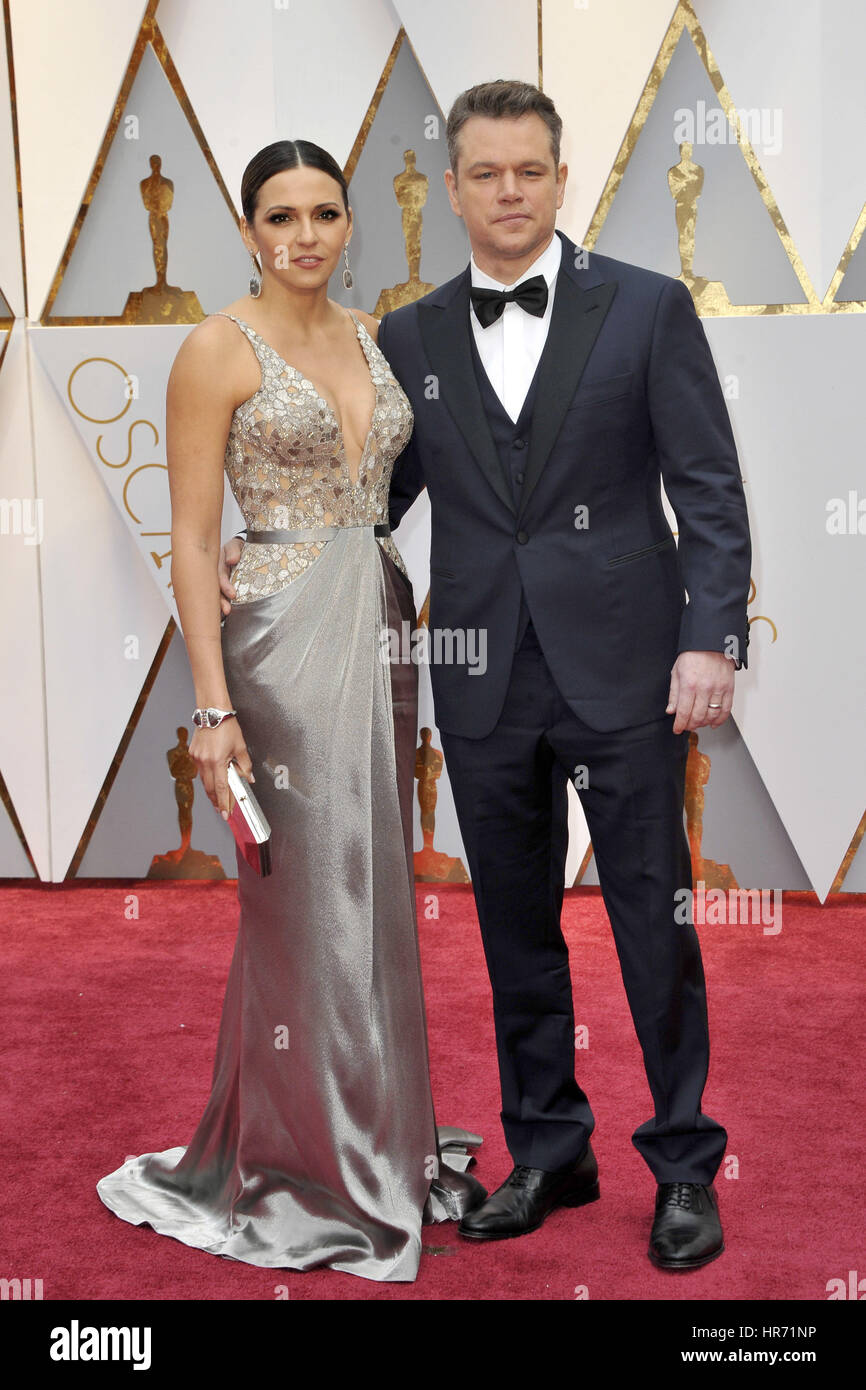 Hollywood, California. 26th Feb, 2017. Matt Damon and his wife Luciana ...