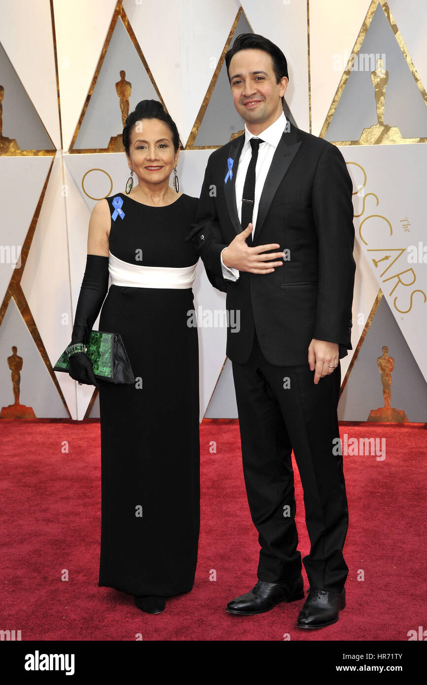 Hollywood, California. 26th Feb, 2017. Lin-Manuel Miranda and his ...