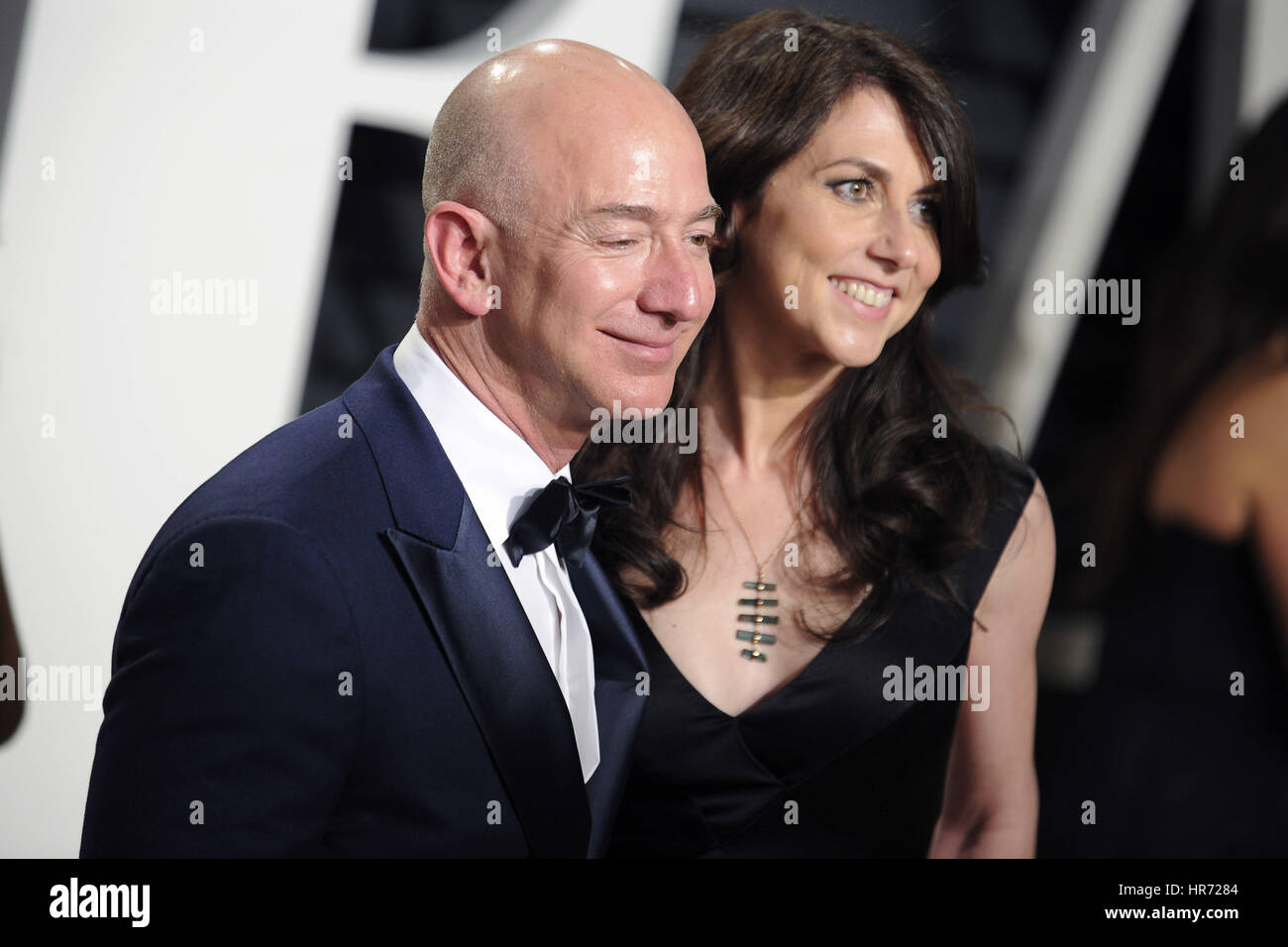 Beverly Hills, California. 26th Feb, 2017. Jeff Bezos and MacKenzie ...