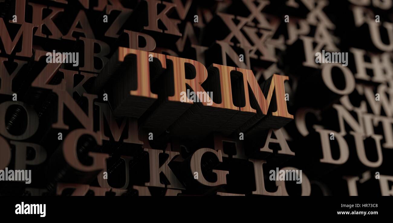 Trim - Wooden 3D rendered letters/message. Can be used for an online ...