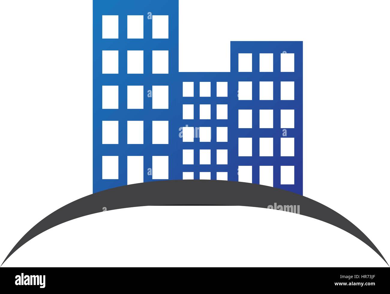 color silhouette with building set Stock Vector Image & Art - Alamy