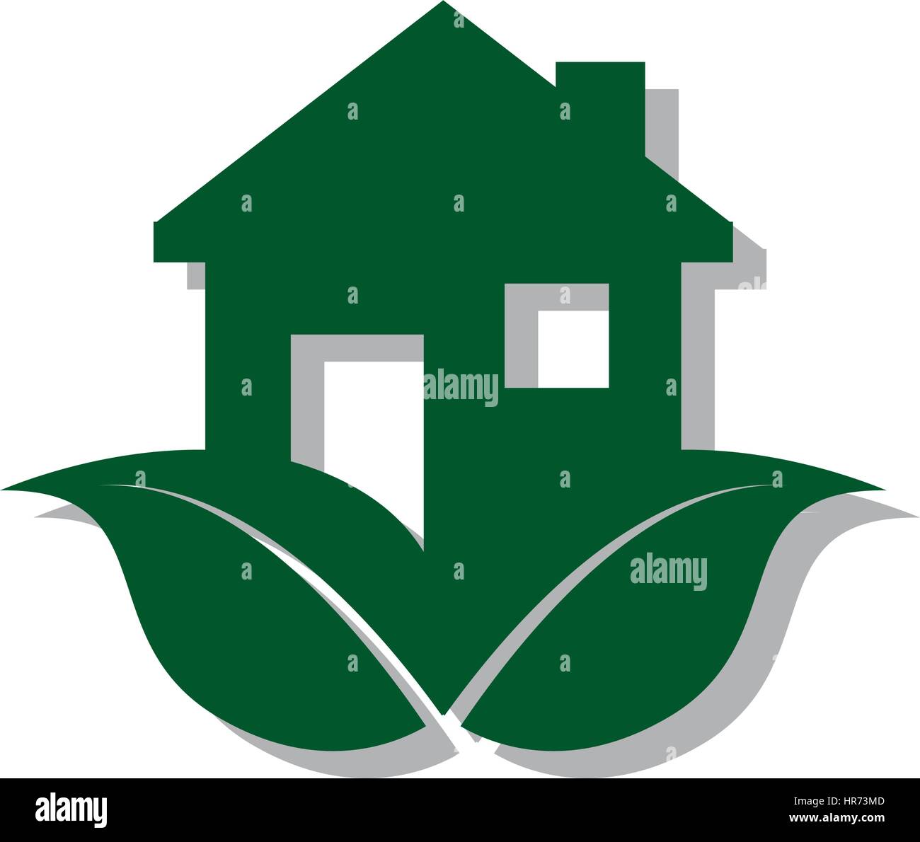 color pictogram with ecological house Stock Vector Image & Art - Alamy