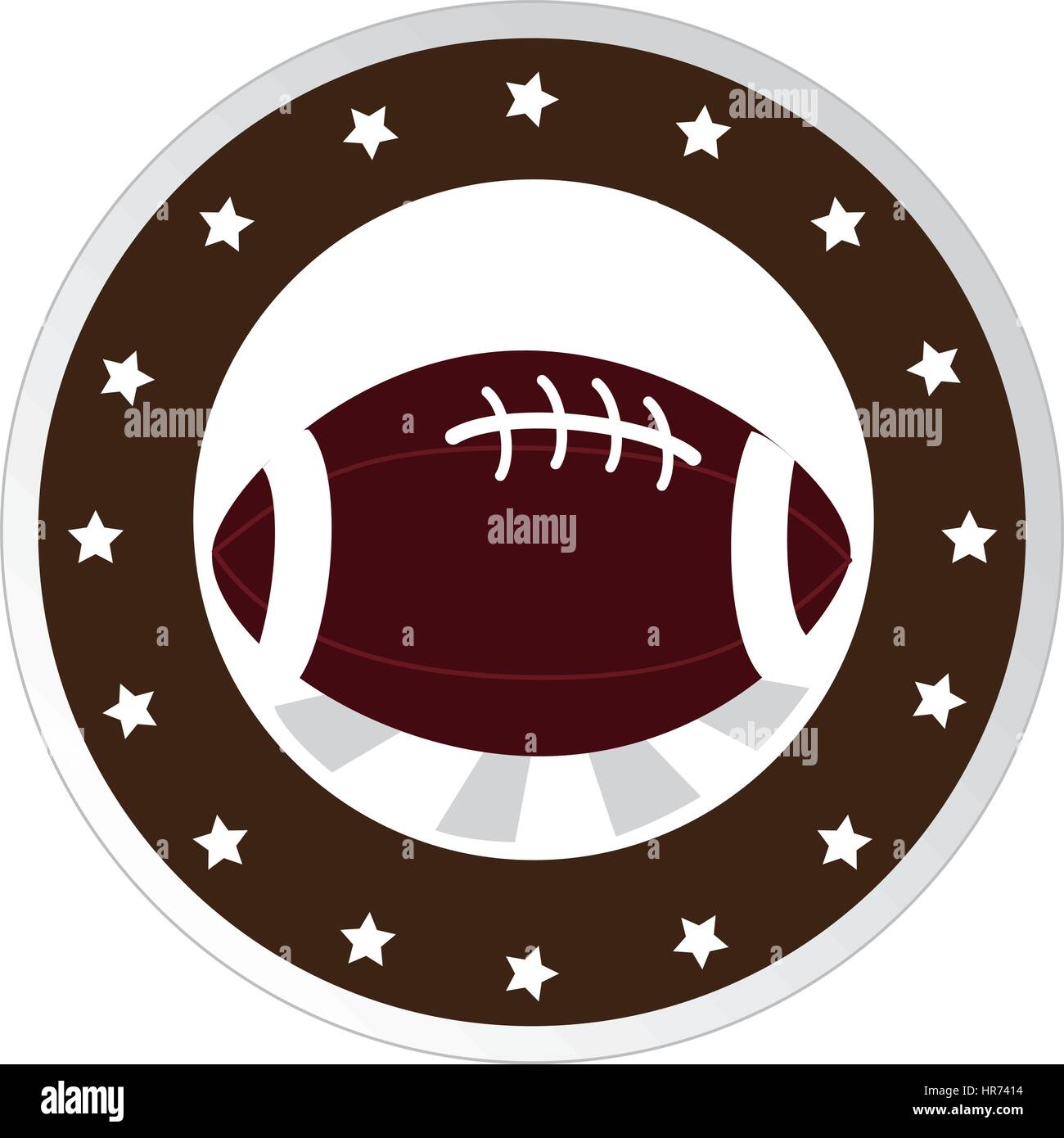 circular border with football ball and decorative stars Stock Vector ...