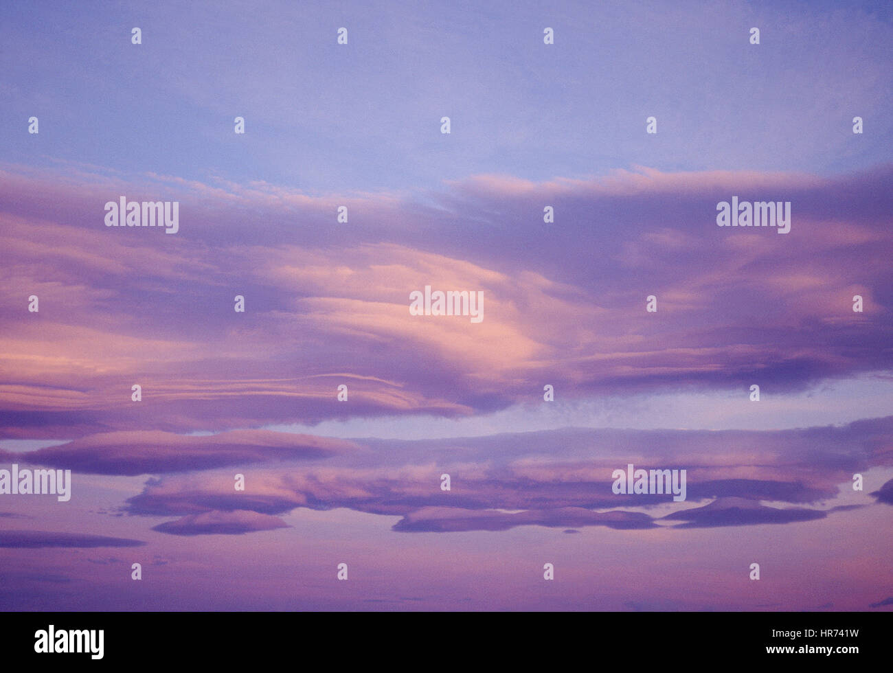 Purple and blue sunset sky Stock Photo - Alamy