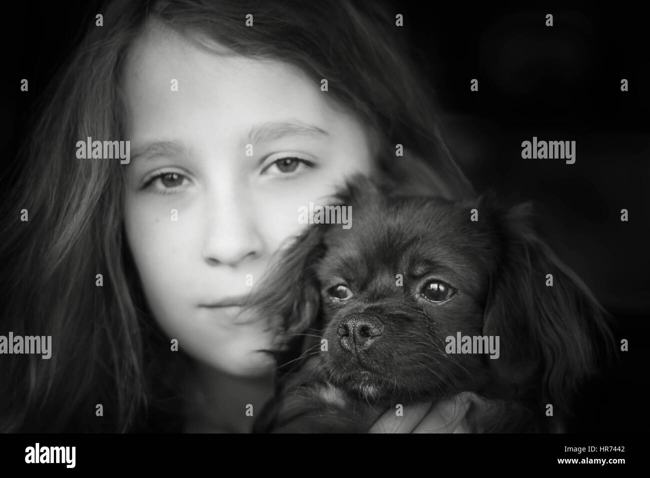Doggy and girl hi-res stock photography and images - Alamy