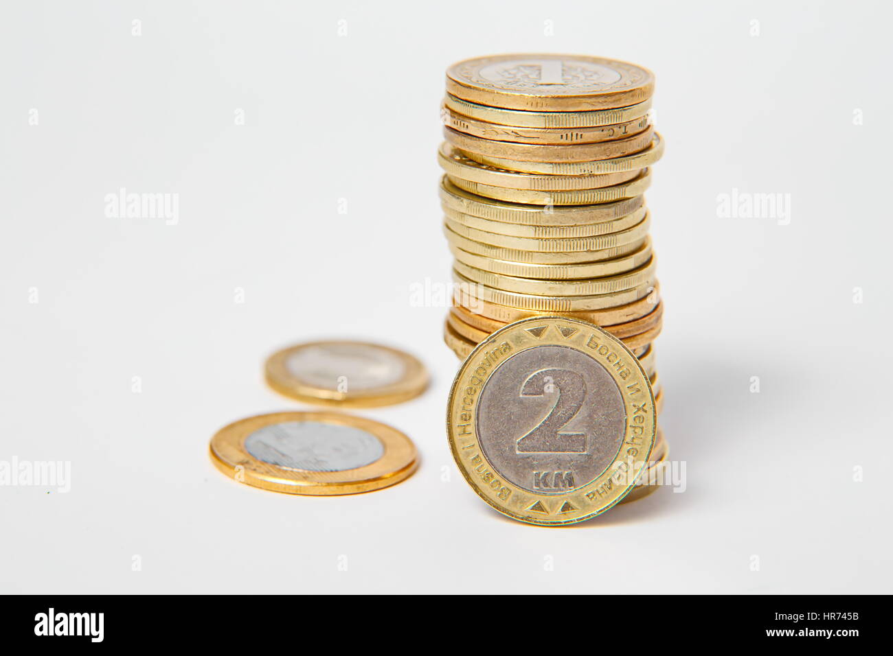 Bosnian convertible mark, coins Stock Photo - Alamy