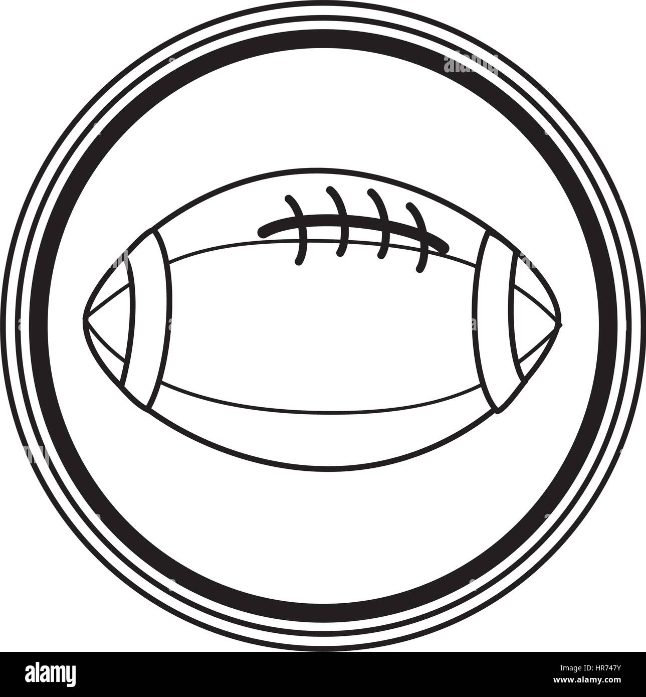 silhouette circular border with football ball icon Stock Vector Image ...