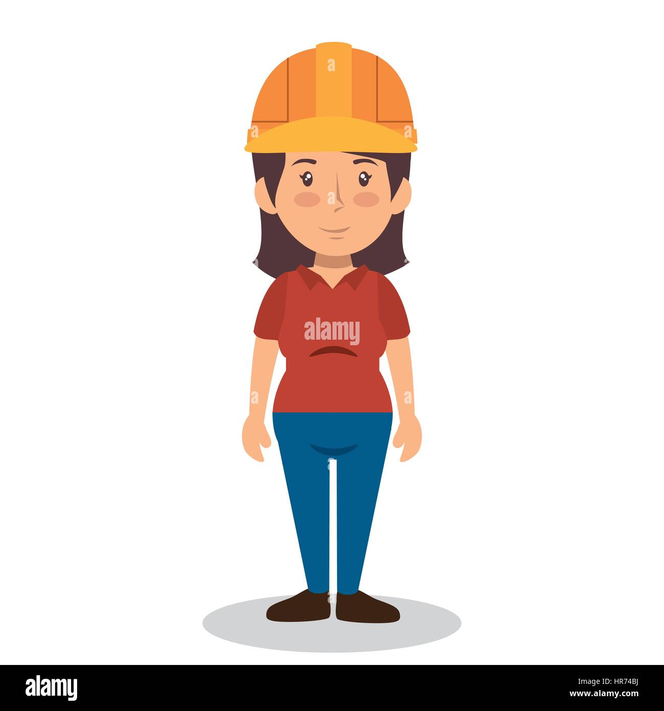 Construction woman avatar character hi-res stock photography and images ...